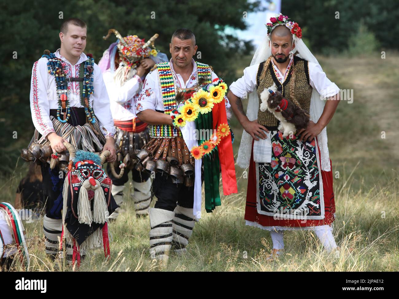 People in traditional folk costume of The National Folklore Fair in ...