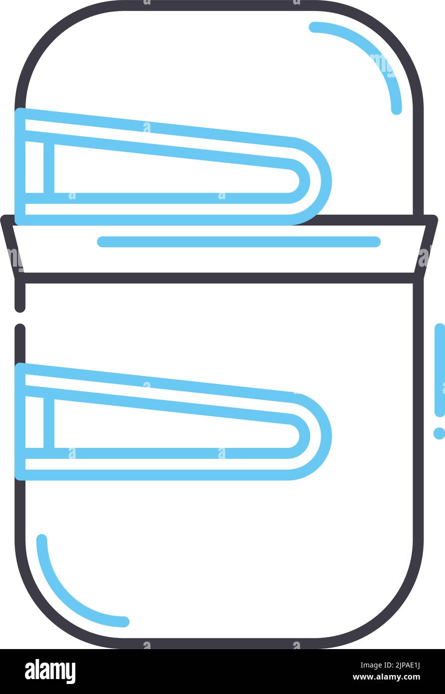 flask line icon, outline symbol, vector illustration, concept sign ...