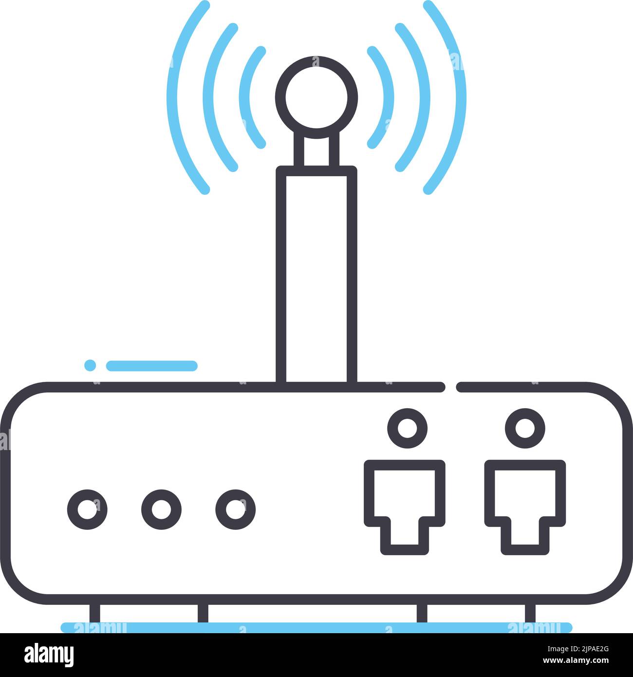 router line icon, outline symbol, vector illustration, concept sign ...