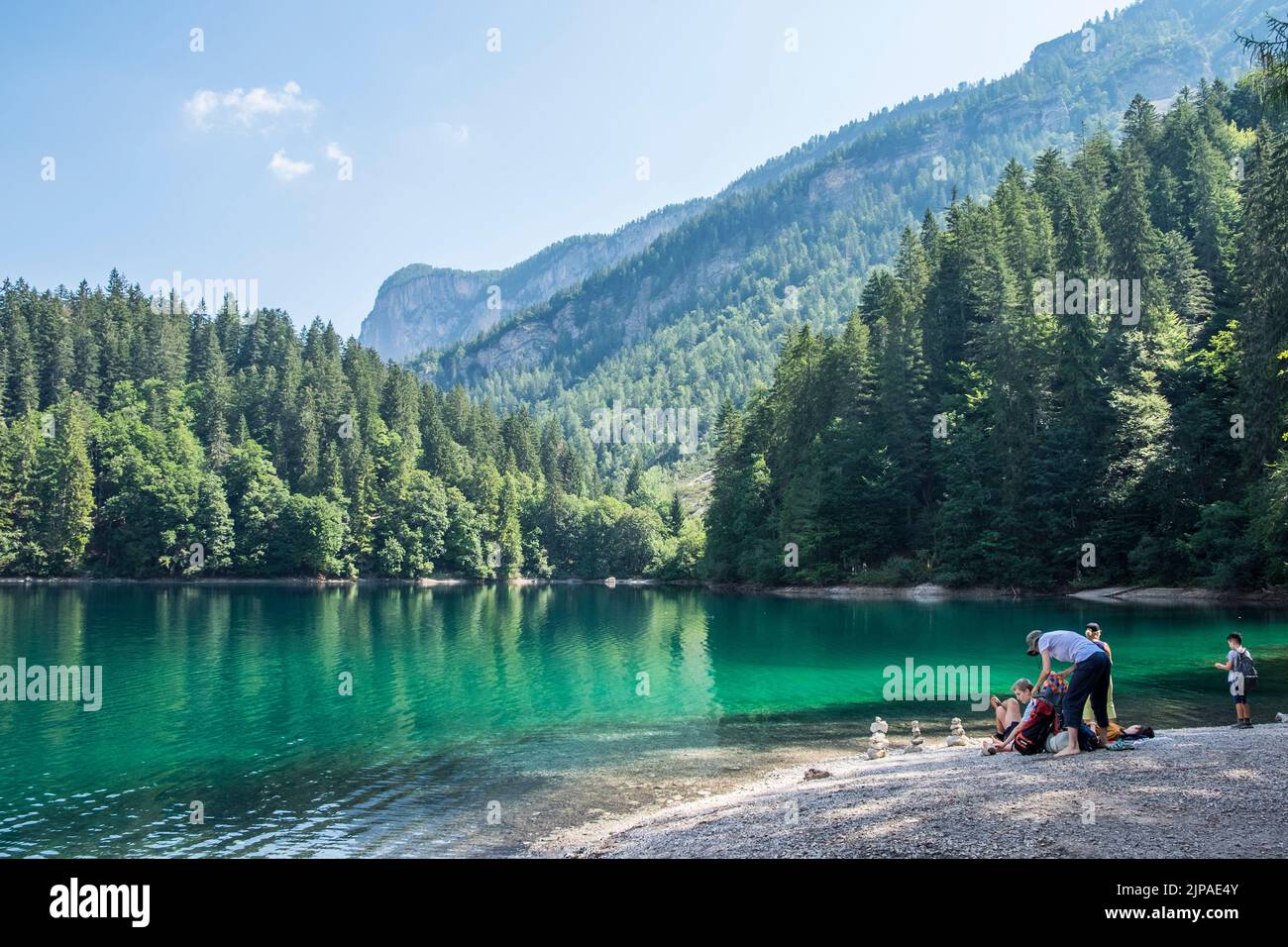 Italy, Trentino Alto Adige, Tovel lake Stock Photo - Alamy