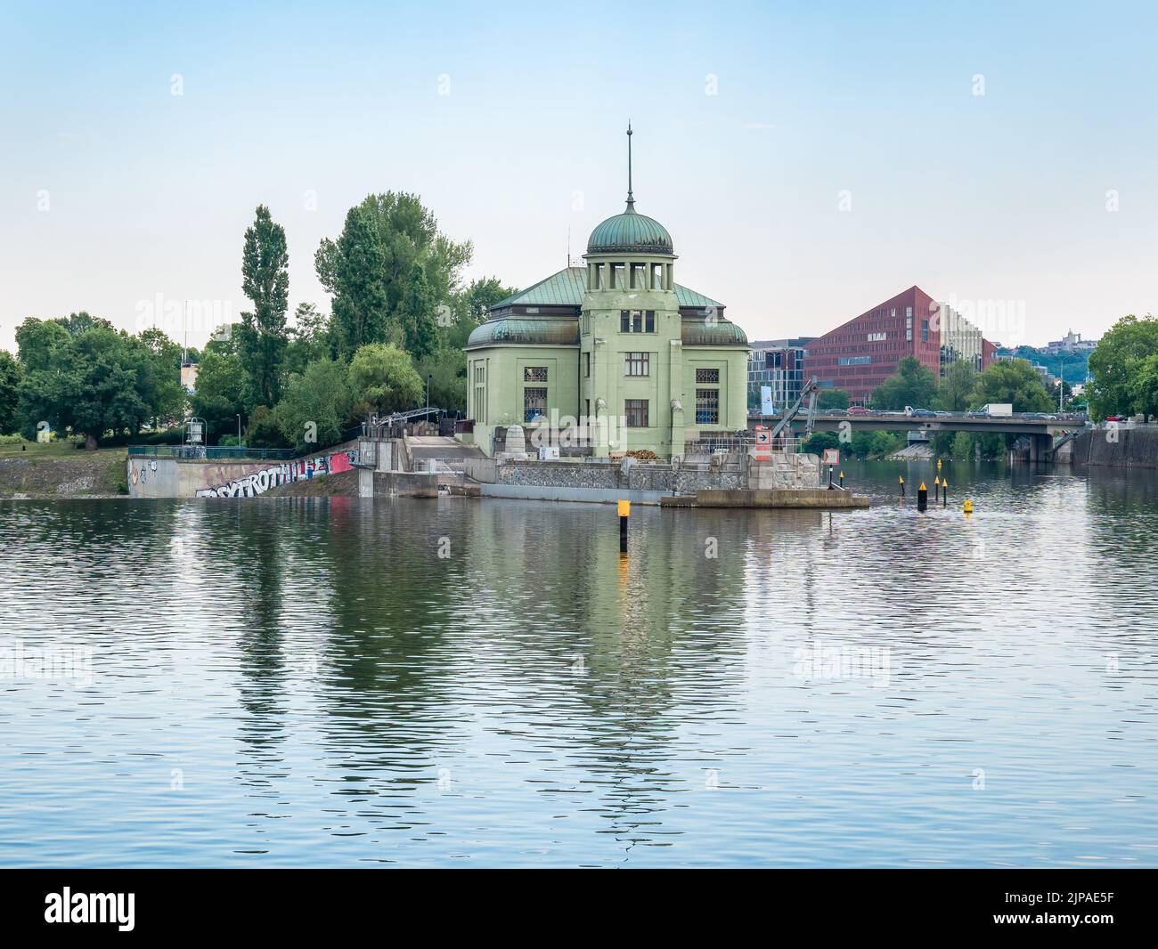 Prague, Czech Republic - June 2022: Old hydroelectric power plant in a ...