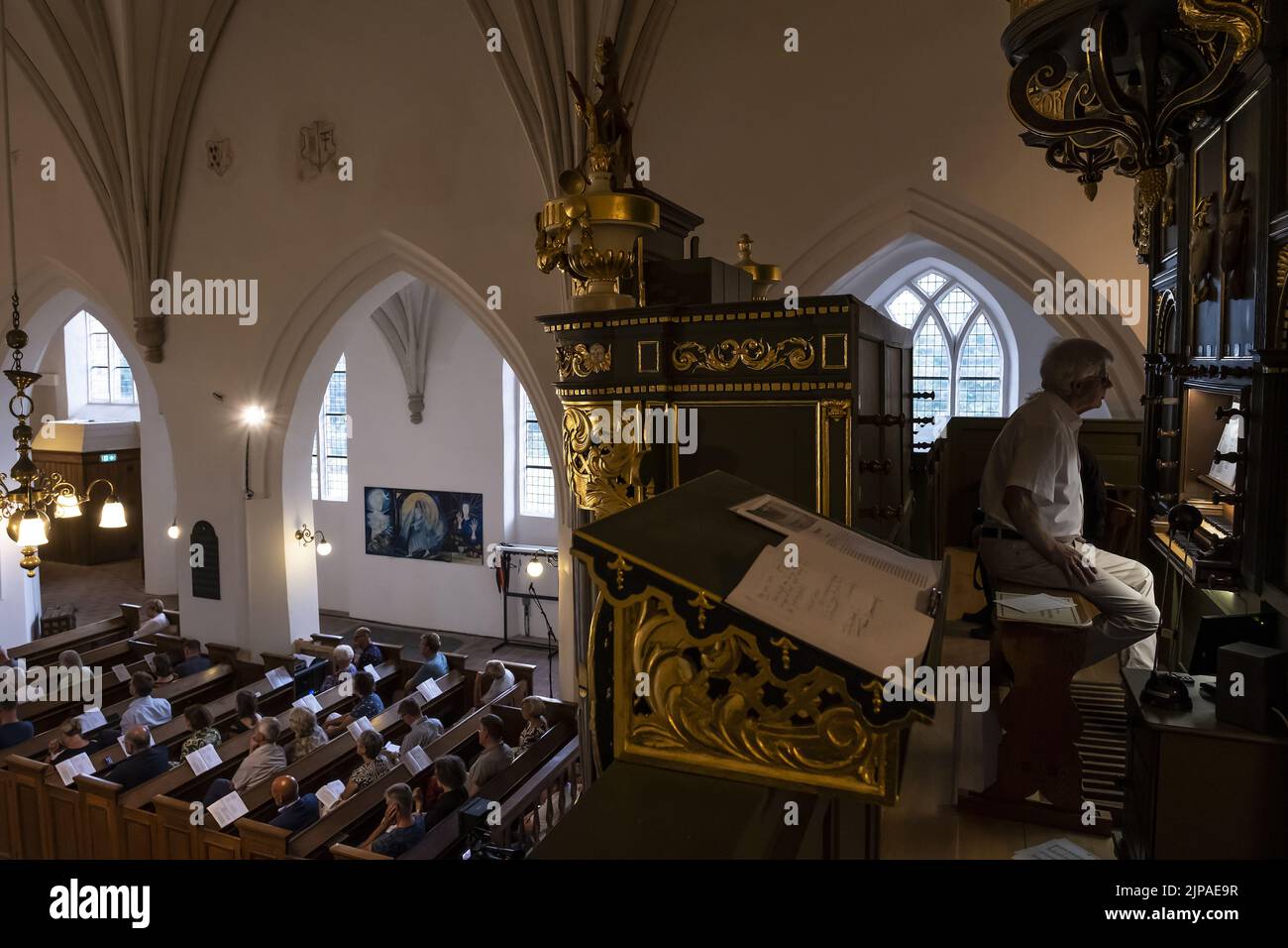 2022-08-16 19:44:16 LOPPERSUM - Churchgoers during a church service ...