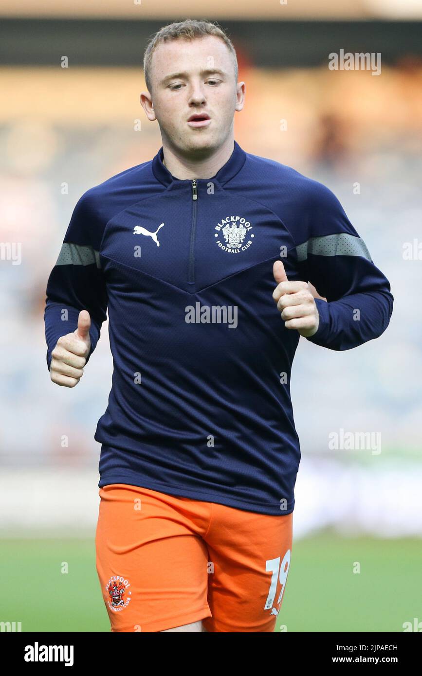 Shayne Lavery #19 of Blackpool during the warm up Stock Photo - Alamy