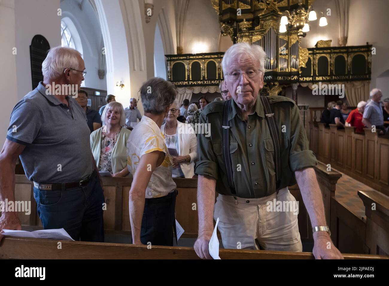 2022-08-16 19:51:16 LOPPERSUM - Churchgoers during a church service ...
