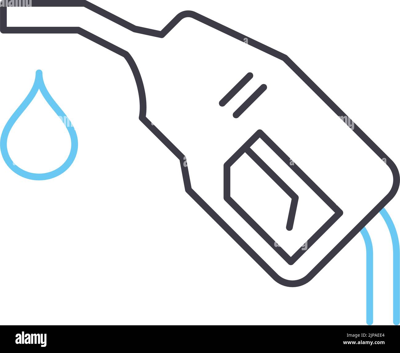 fuel line icon, outline symbol, vector illustration, concept sign Stock ...