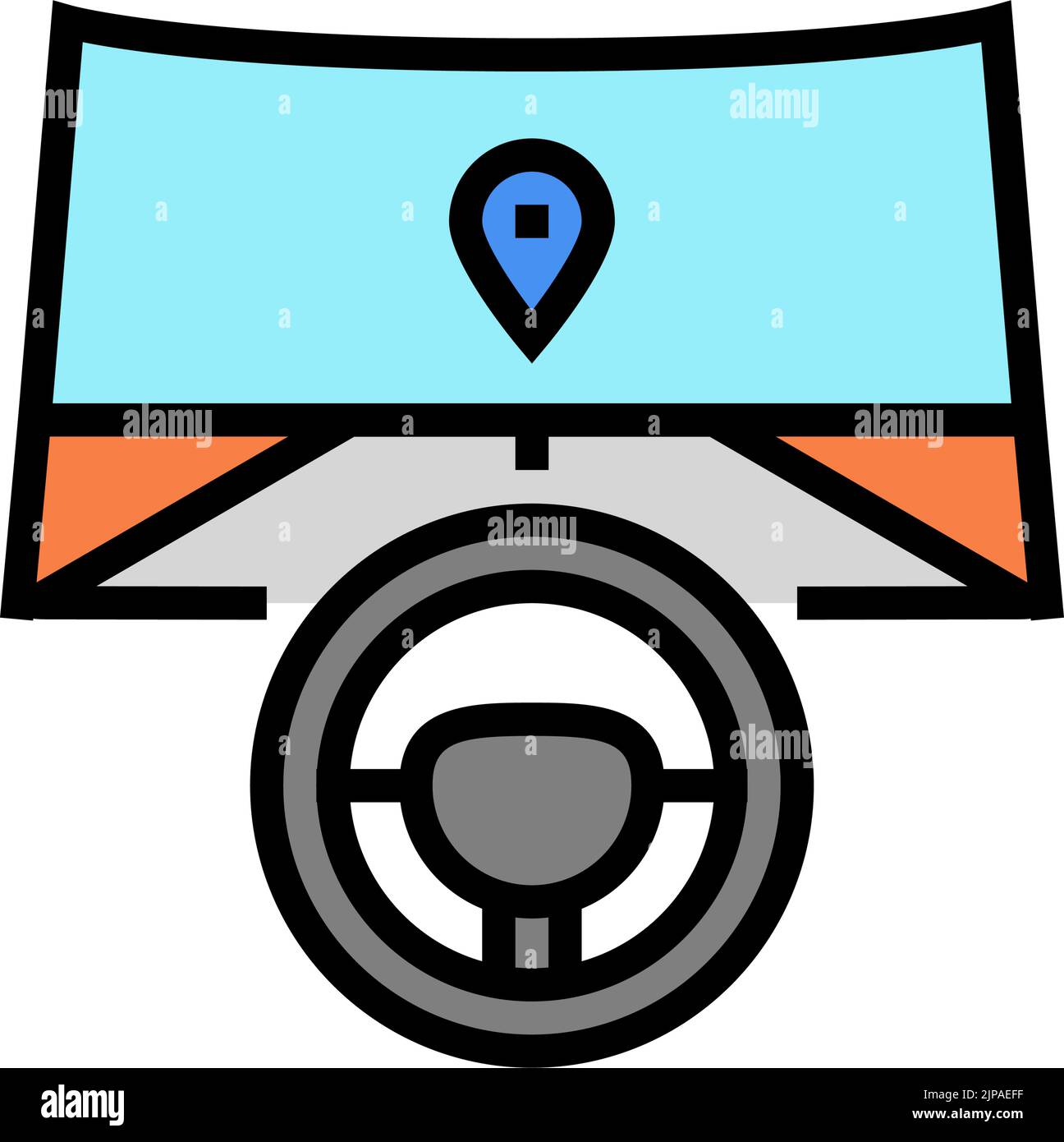 autopilot navigation color icon vector illustration Stock Vector Image ...