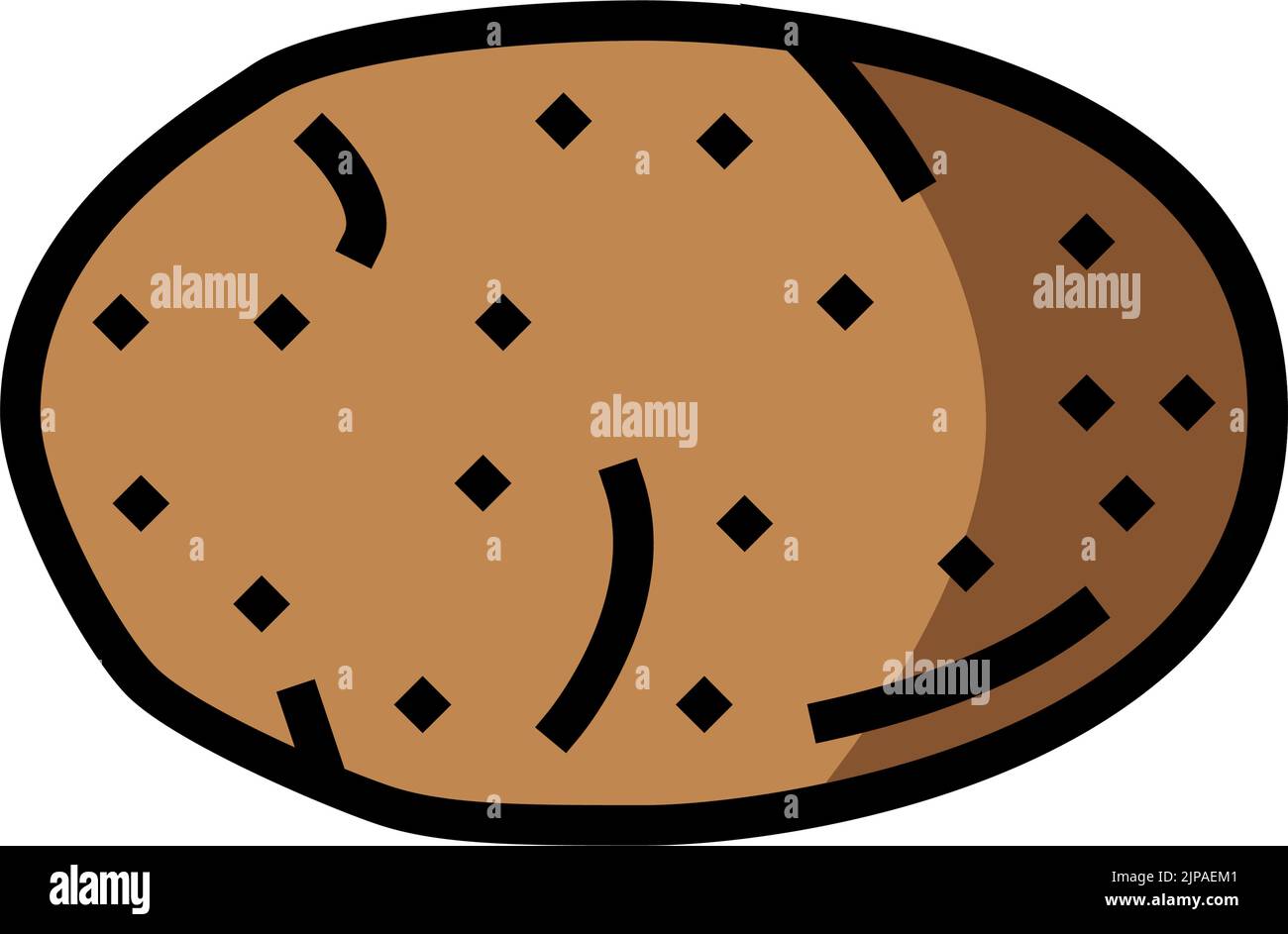 one whole potato color icon vector illustration Stock Vector Image ...