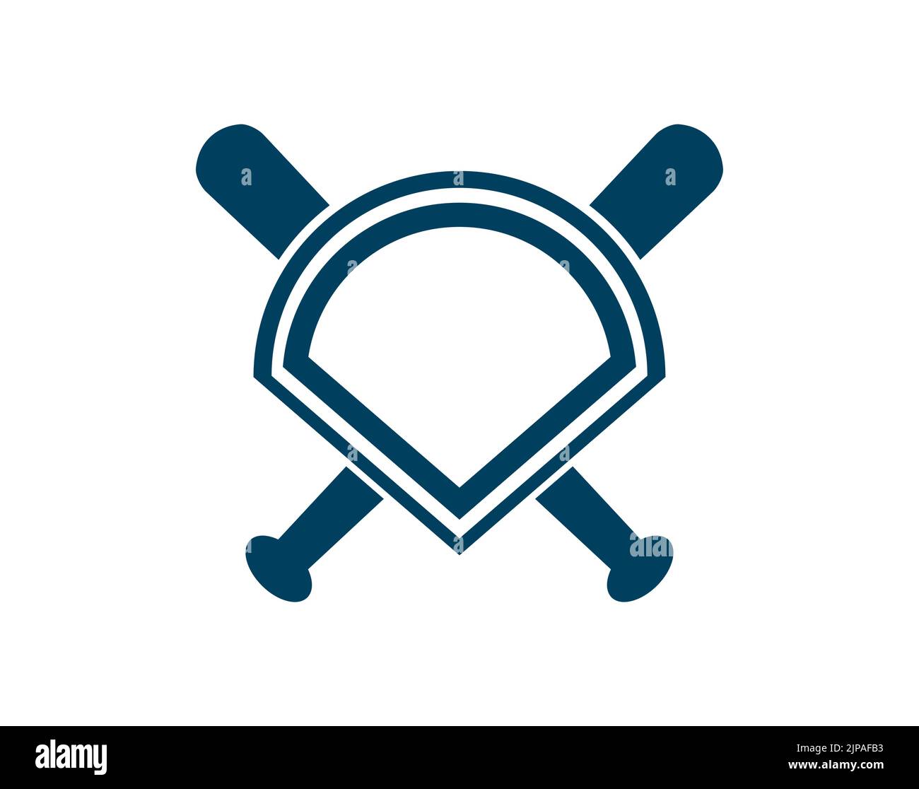 Baseball Home Plate Vector illustration. Silhouette. Playing. Home base ...
