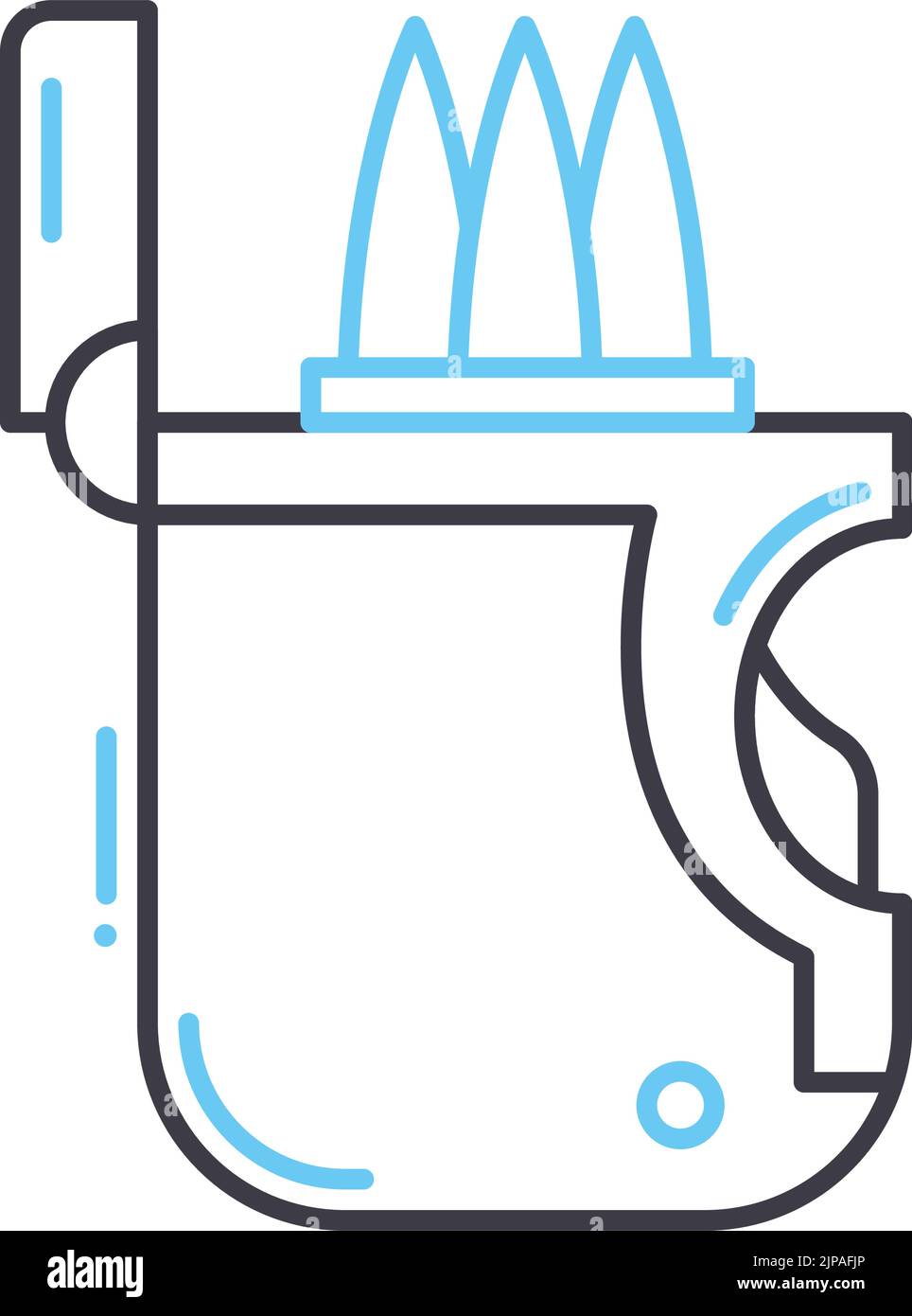 lighter line icon, outline symbol, vector illustration, concept sign ...