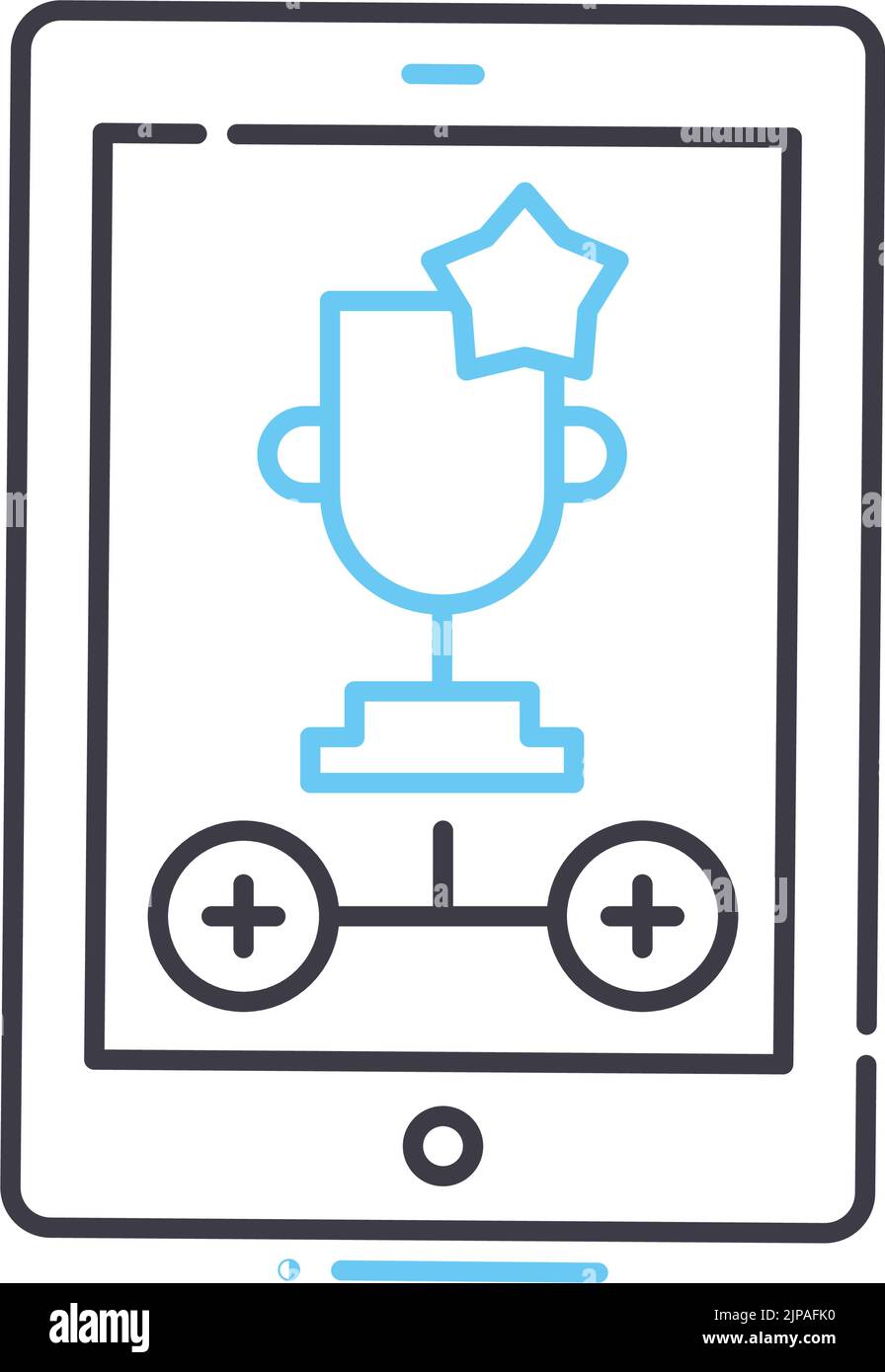 walkthrough line icon, outline symbol, vector illustration, concept ...