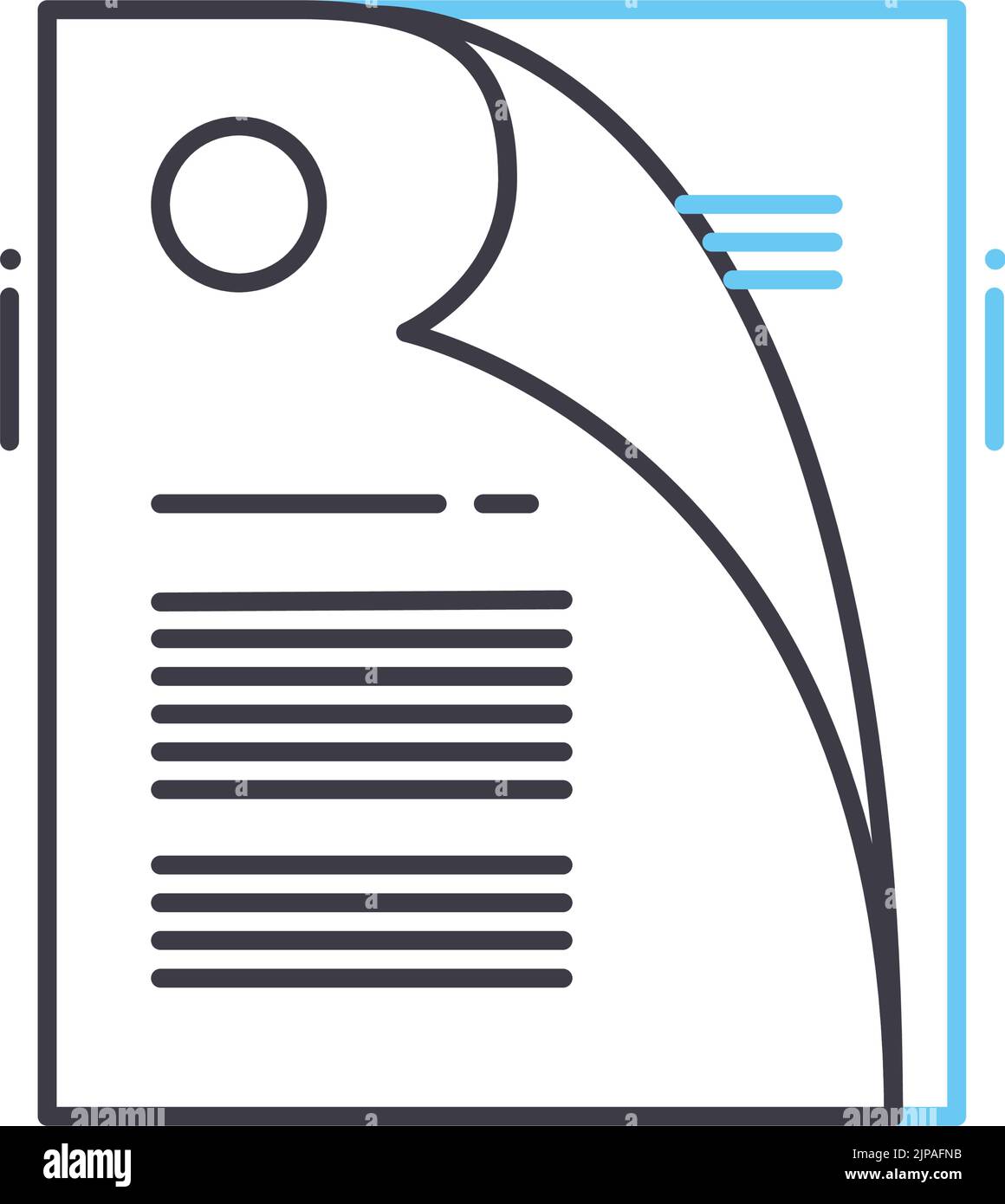 journal line icon, outline symbol, vector illustration, concept sign ...