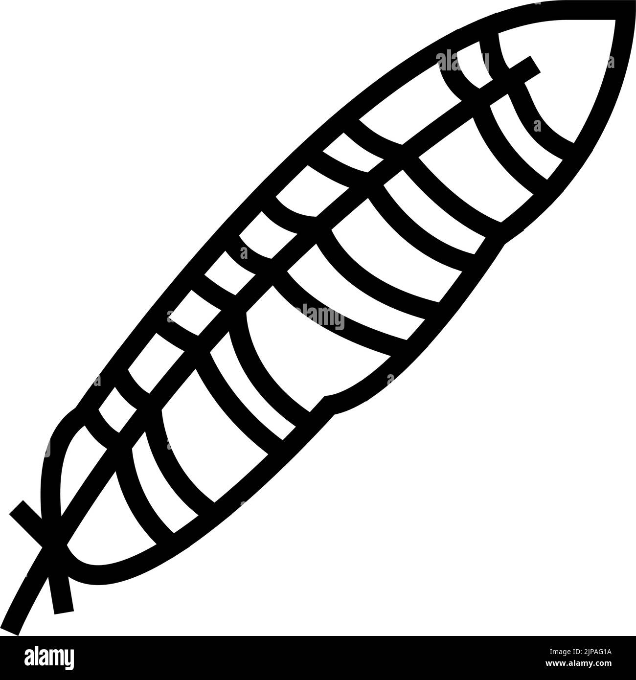 bird feather soft fluffy line icon vector illustration Stock Vector ...