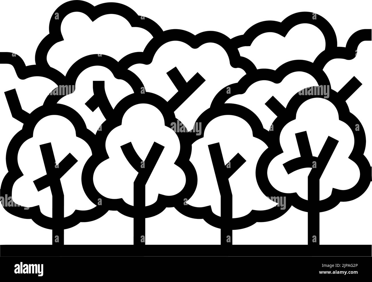 forest wood timber line icon vector illustration Stock Vector Image ...