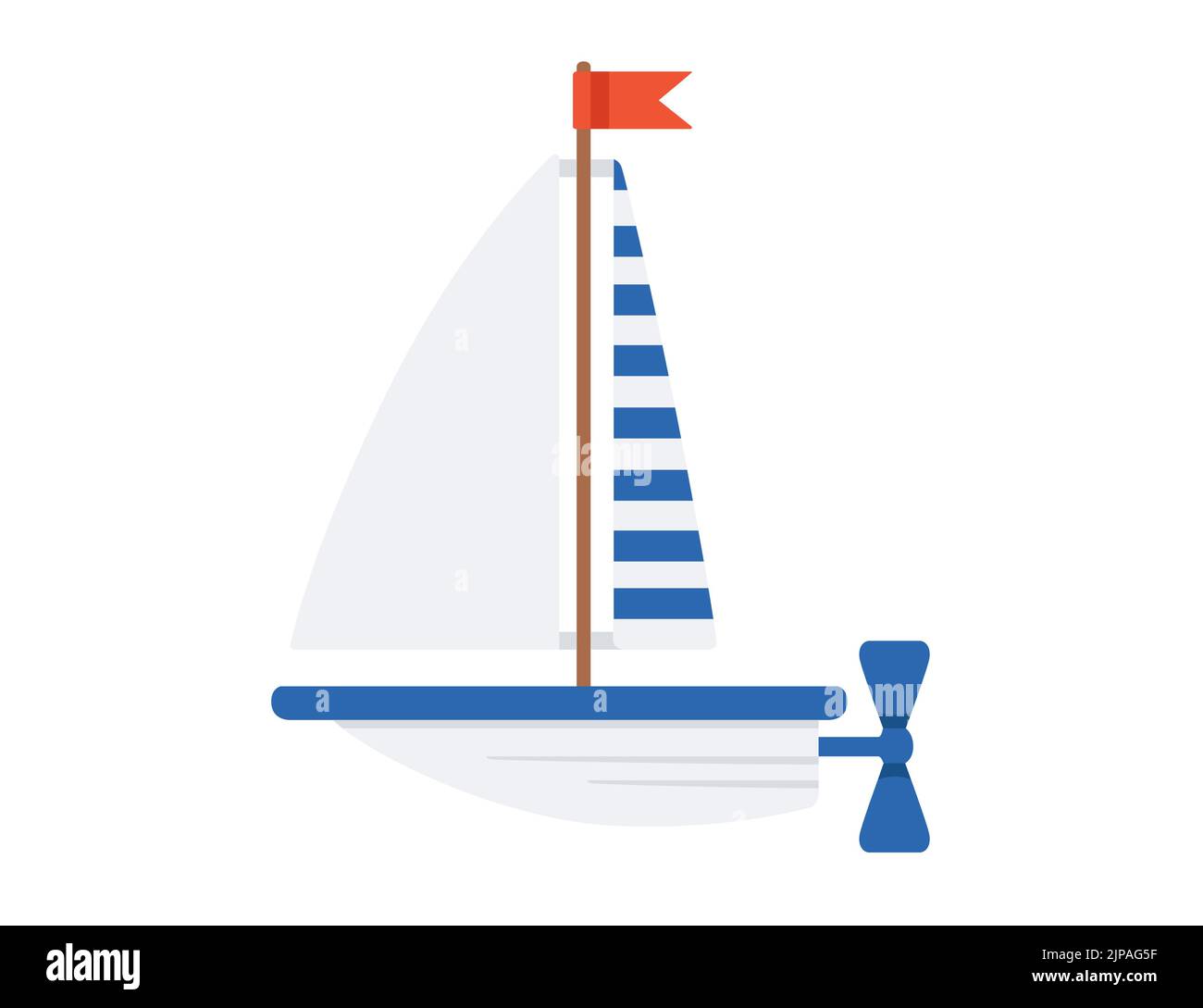 Illustration of a colorful boat on a white background Stock Vector ...