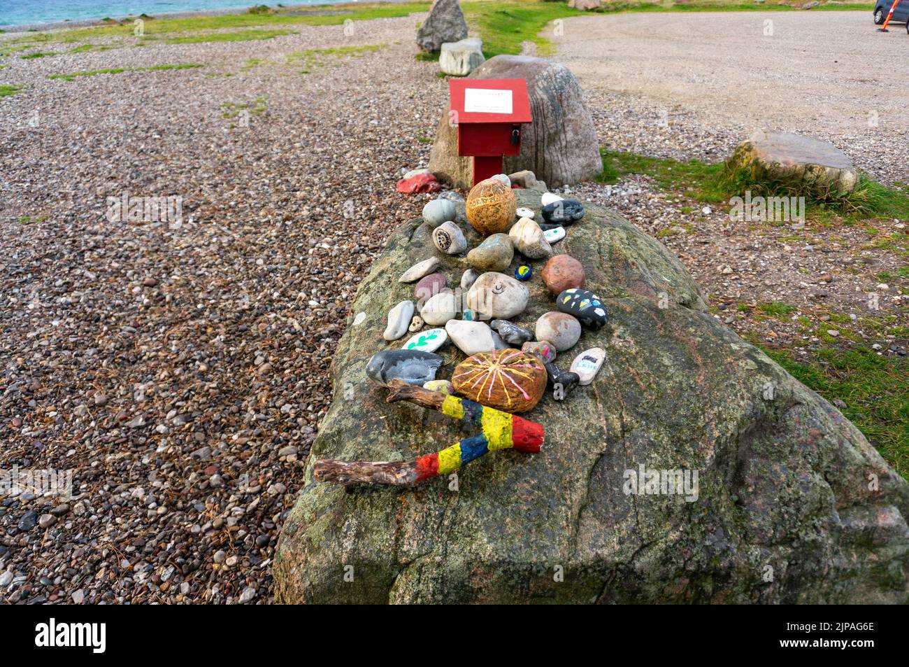 Stone and rock art at Sletterhage Lighthouse (Sletterhagefyr) Denmark ...