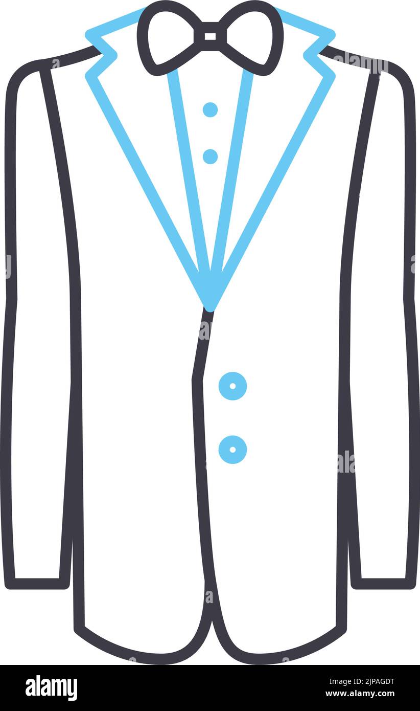 suit line icon, outline symbol, vector illustration, concept sign Stock ...