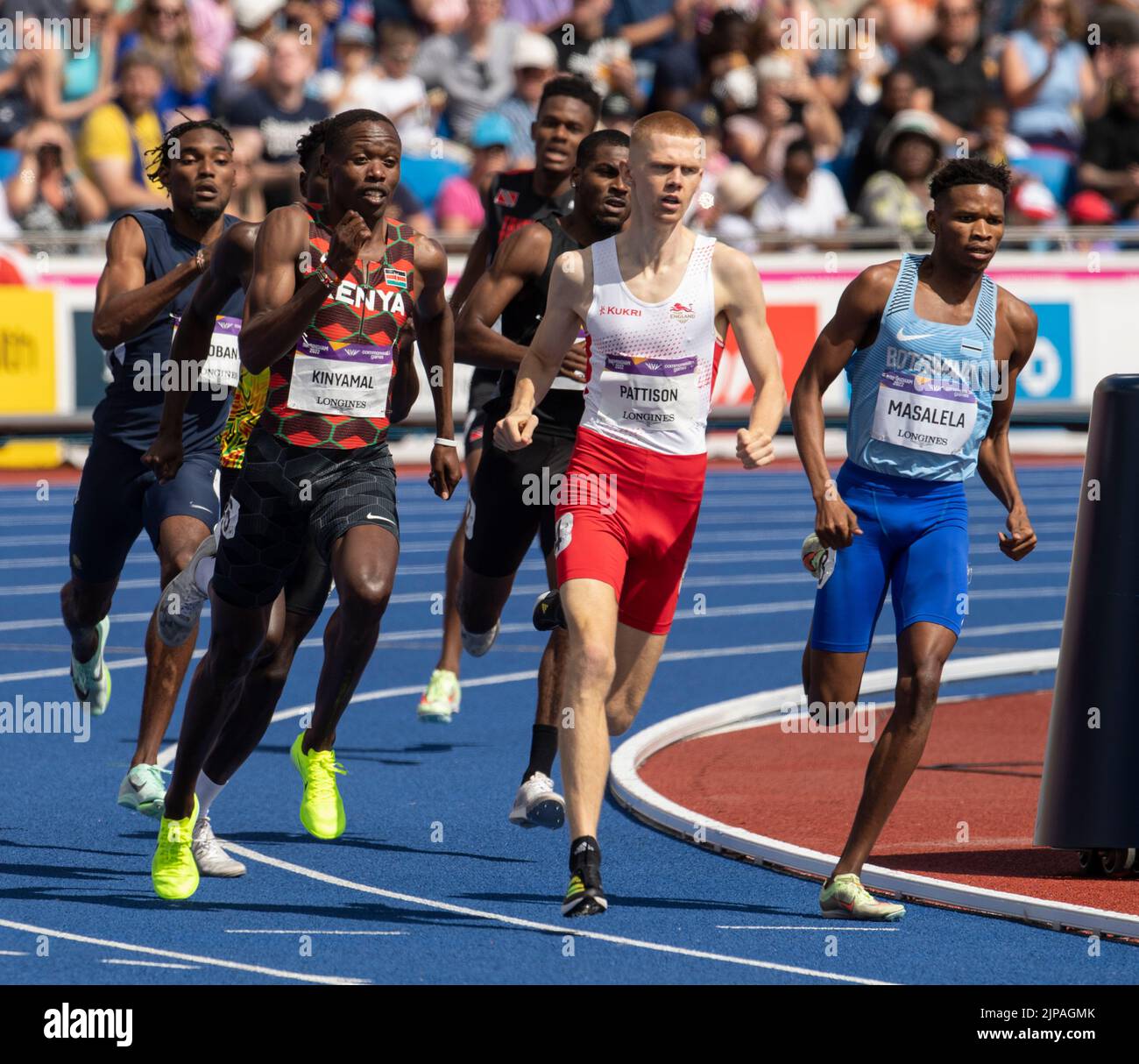 Wyclife Kinyamal, Ben Pattison and Tshepiso Masalela competing in the ...