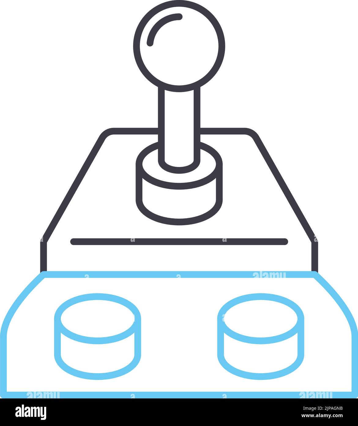 racer joystick line icon, outline symbol, vector illustration, concept ...