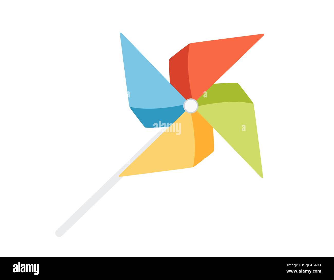 Vector illustration. Colorful paper windmill pinwheel Stock Vector ...