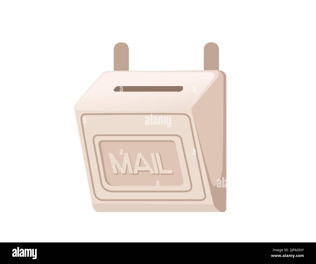 Valentine Kawaii Cute Mailbox Fill Line Stock Vector Image & Art - Alamy