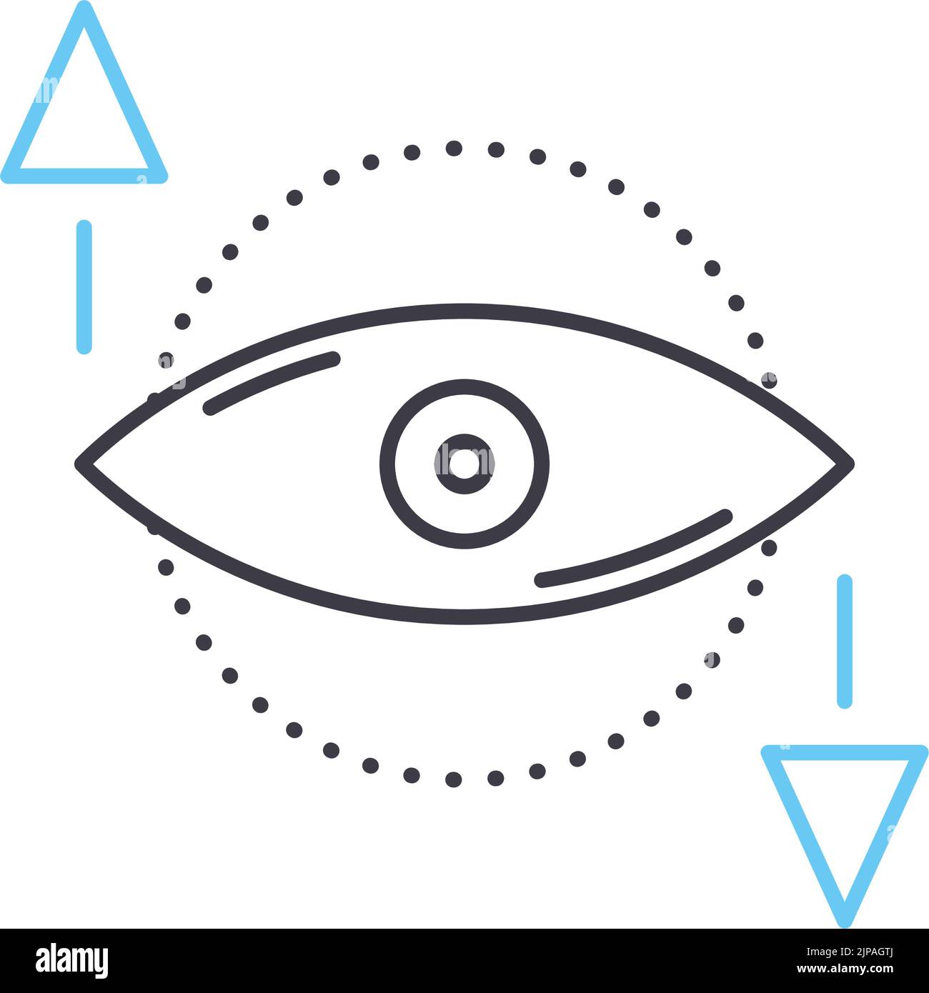 opposite views line icon, outline symbol, vector illustration, concept ...