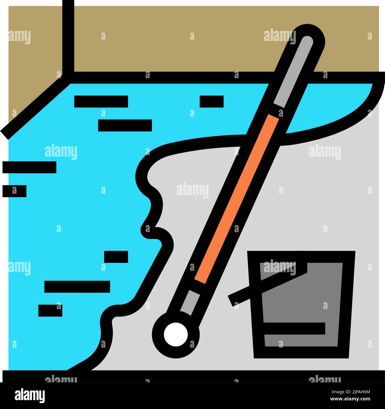 floor waterproofing color icon vector illustration Stock Vector Image ...