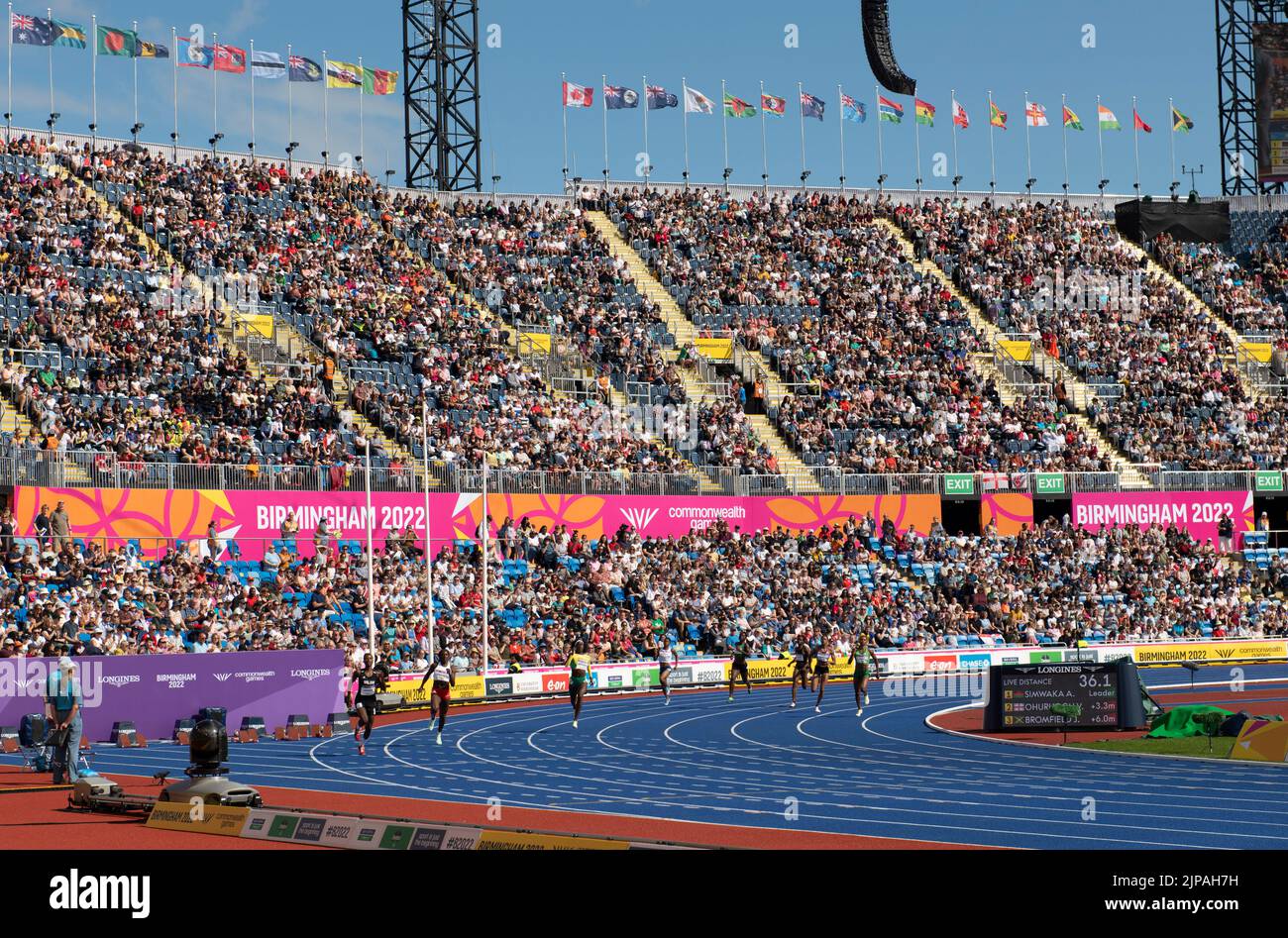 Women’s 400m heats at the Commonwealth Games at Alexander Stadium ...