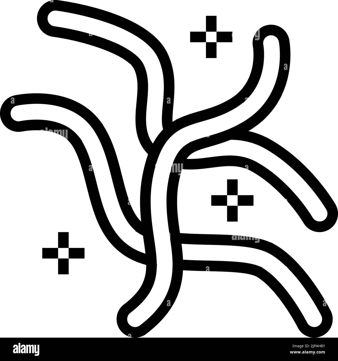 worm jelly candy gummy line icon vector illustration Stock Vector Image ...