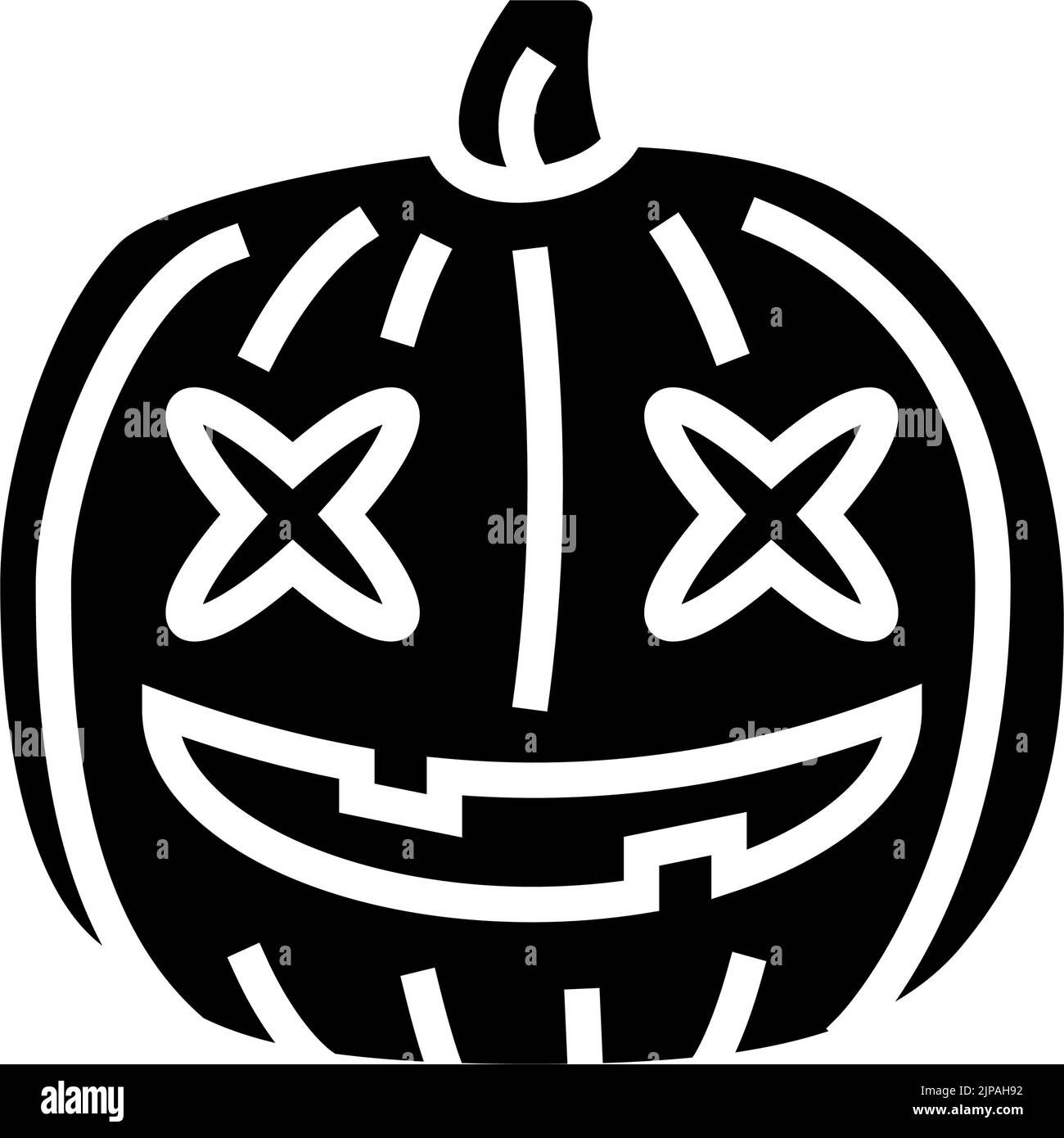 halloween pumpkin cute glyph icon vector illustration Stock Vector ...