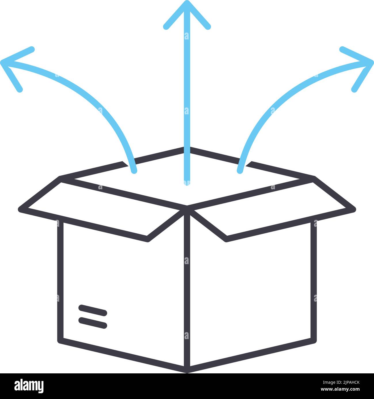 product growth line icon, outline symbol, vector illustration, concept ...
