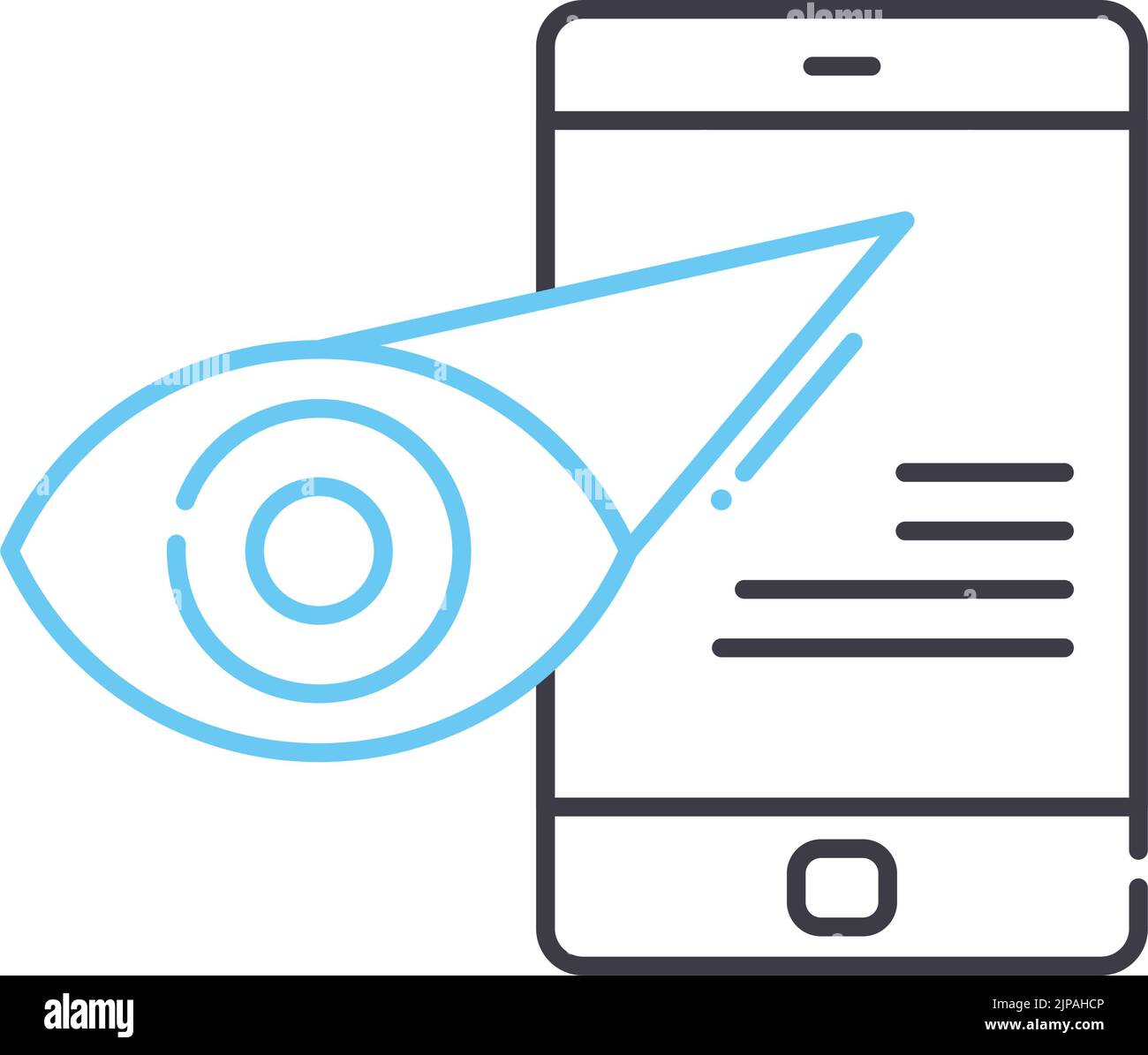 online research line icon, outline symbol, vector illustration, concept ...