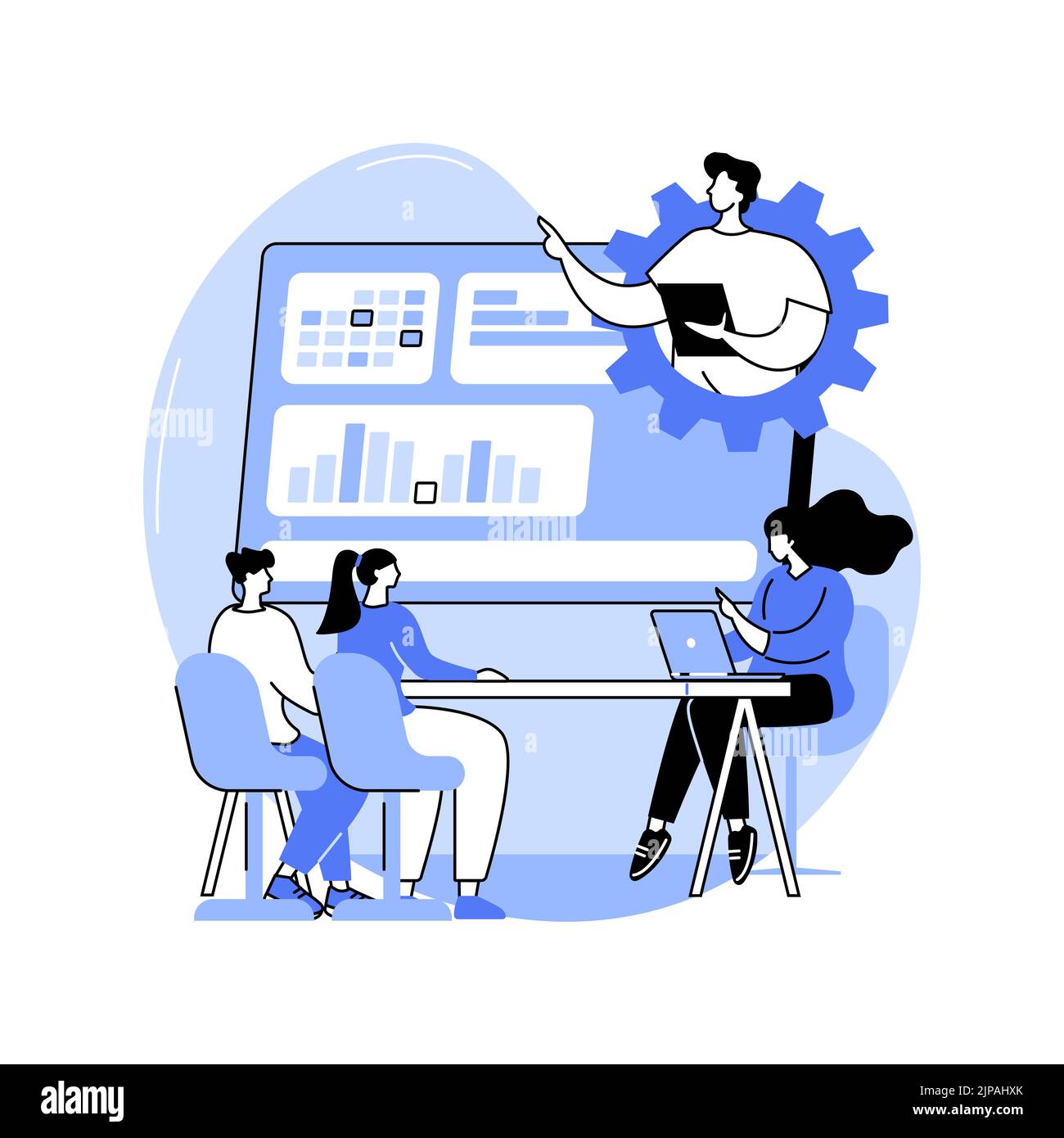 Meeting room isolated cartoon vector illustrations Stock Vector Image ...