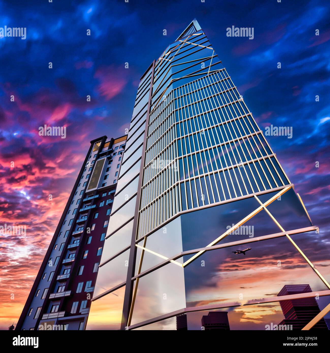 Beautiful Building, Skyscraper, Mall Stock Photo - Alamy