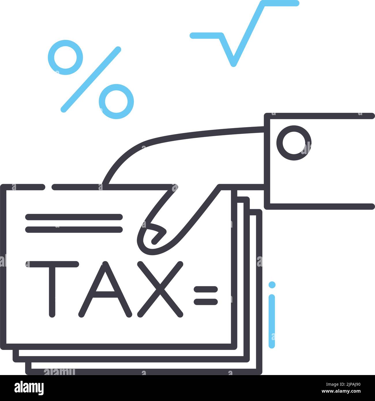 taxation line icon, outline symbol, vector illustration, concept sign ...