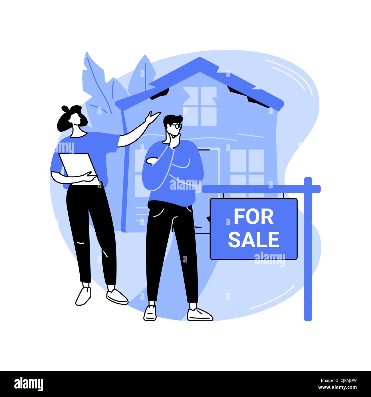 Buying an old property isolated cartoon vector illustrations Stock ...