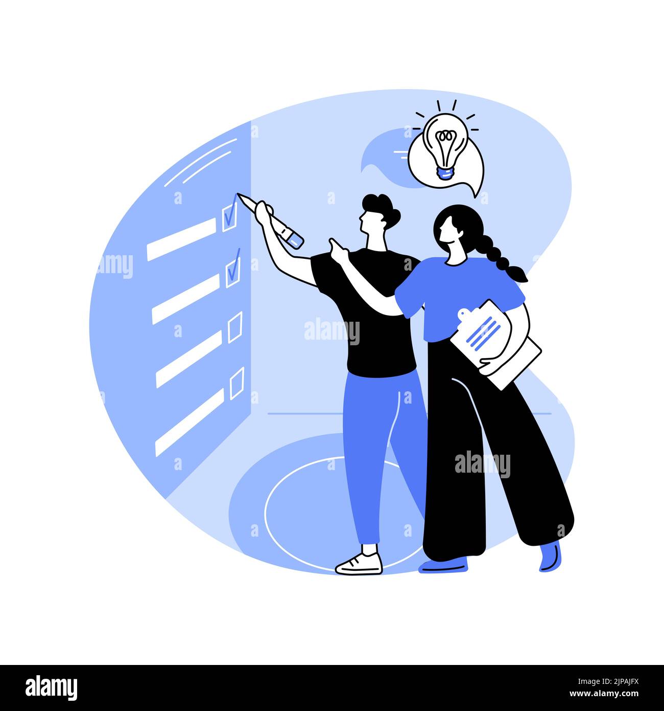 Creativity board isolated cartoon vector illustrations Stock Vector ...