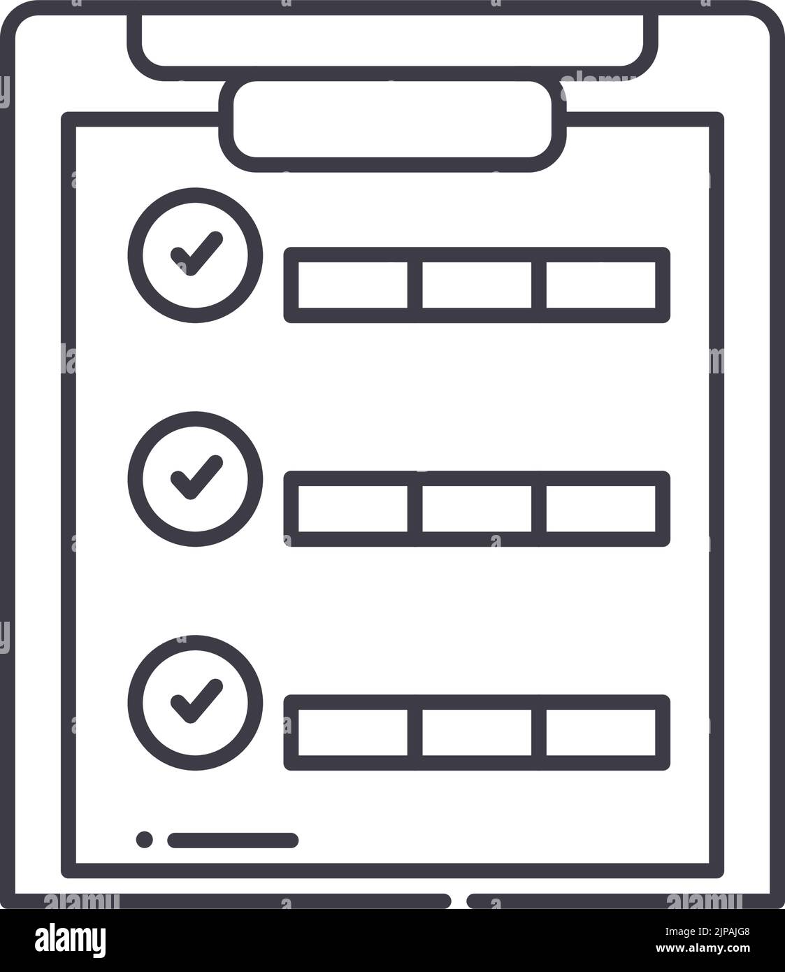planning line icon, outline symbol, vector illustration, concept sign ...