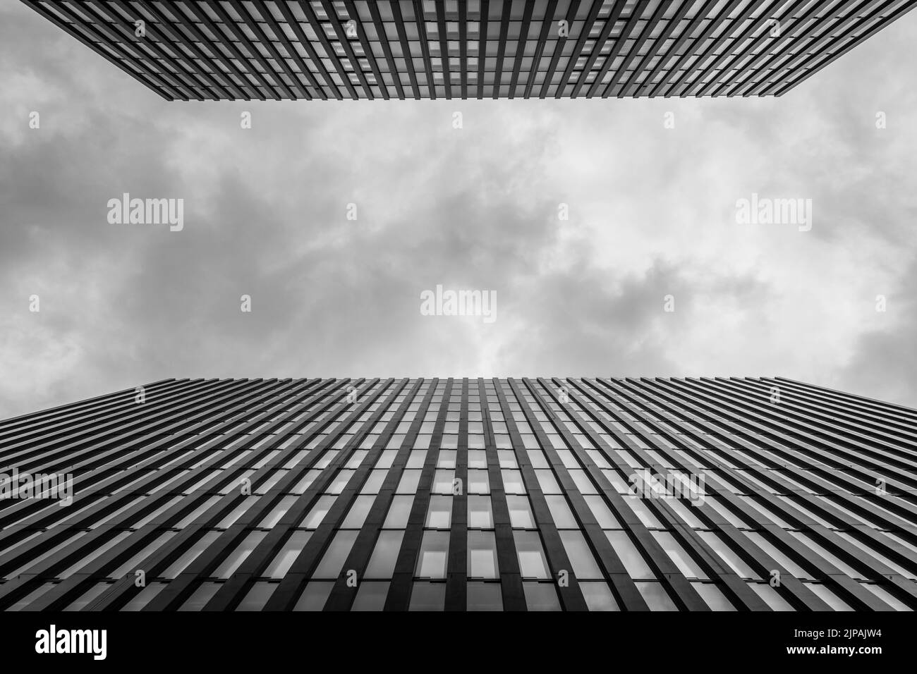 Two office buildings facing each other in Duesseldorf Stock Photo - Alamy
