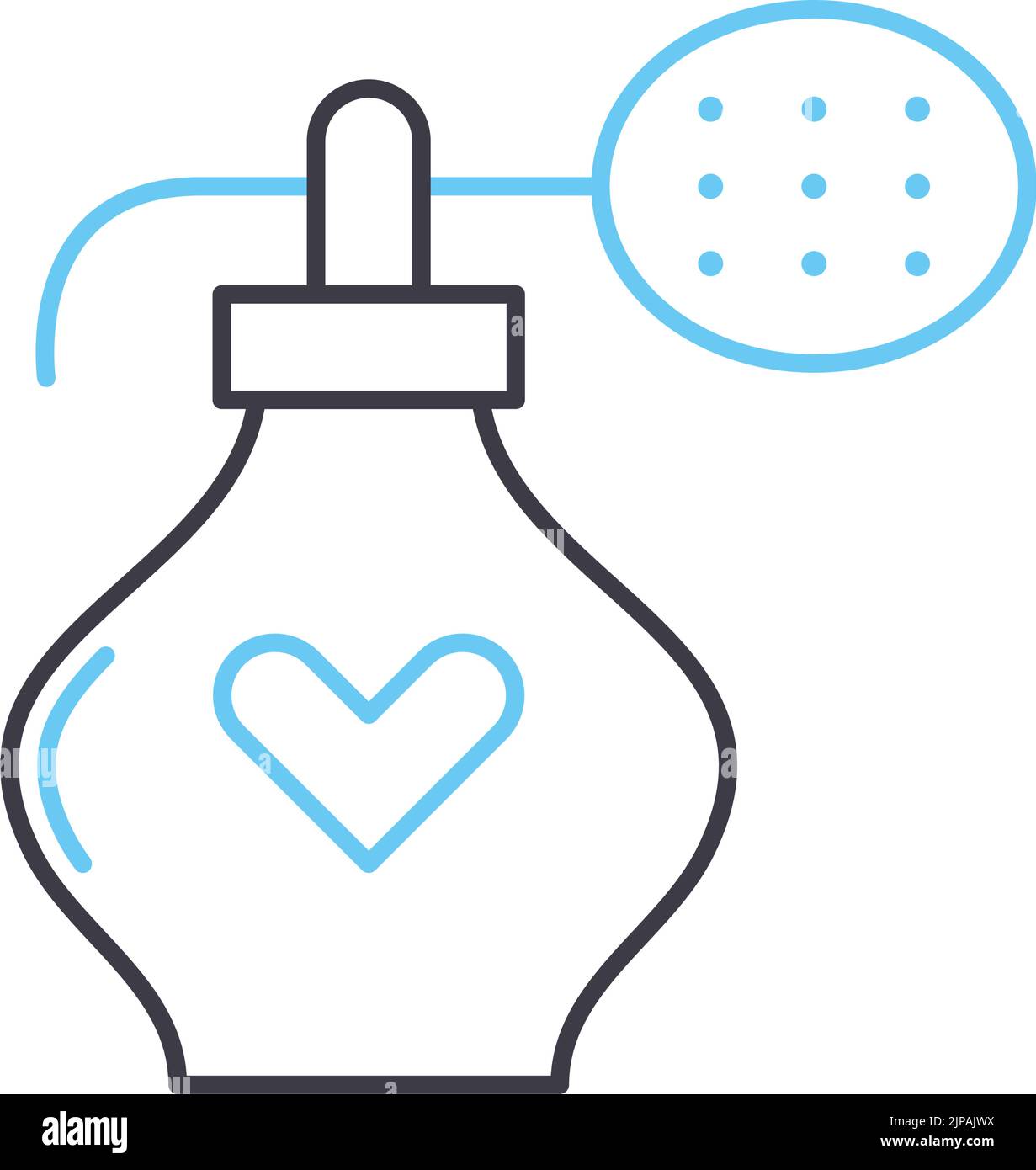 perfume line icon, outline symbol, vector illustration, concept sign ...