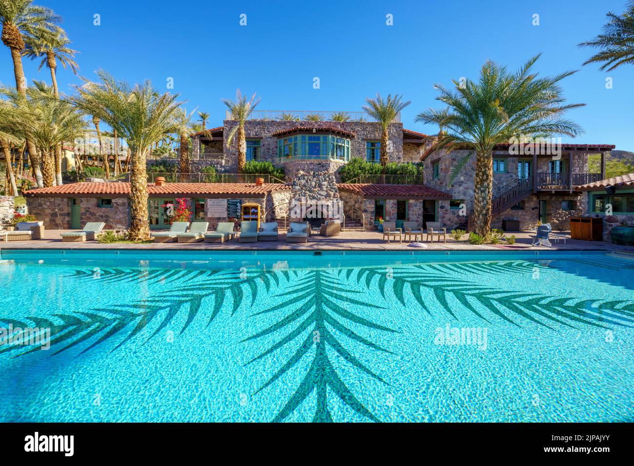 The INN at the Oasis Hotel,Furnace Creek, Swimming Pool and Palm Trees ...