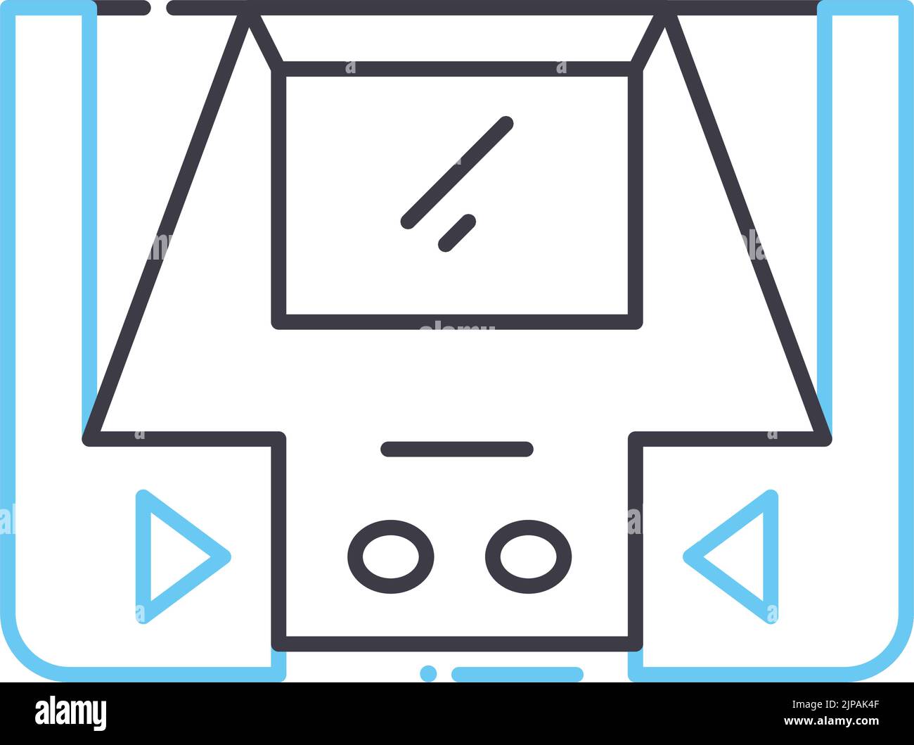 Portable Game Line Icon Outline Symbol Vector Illustration Concept Sign Stock Vector Image