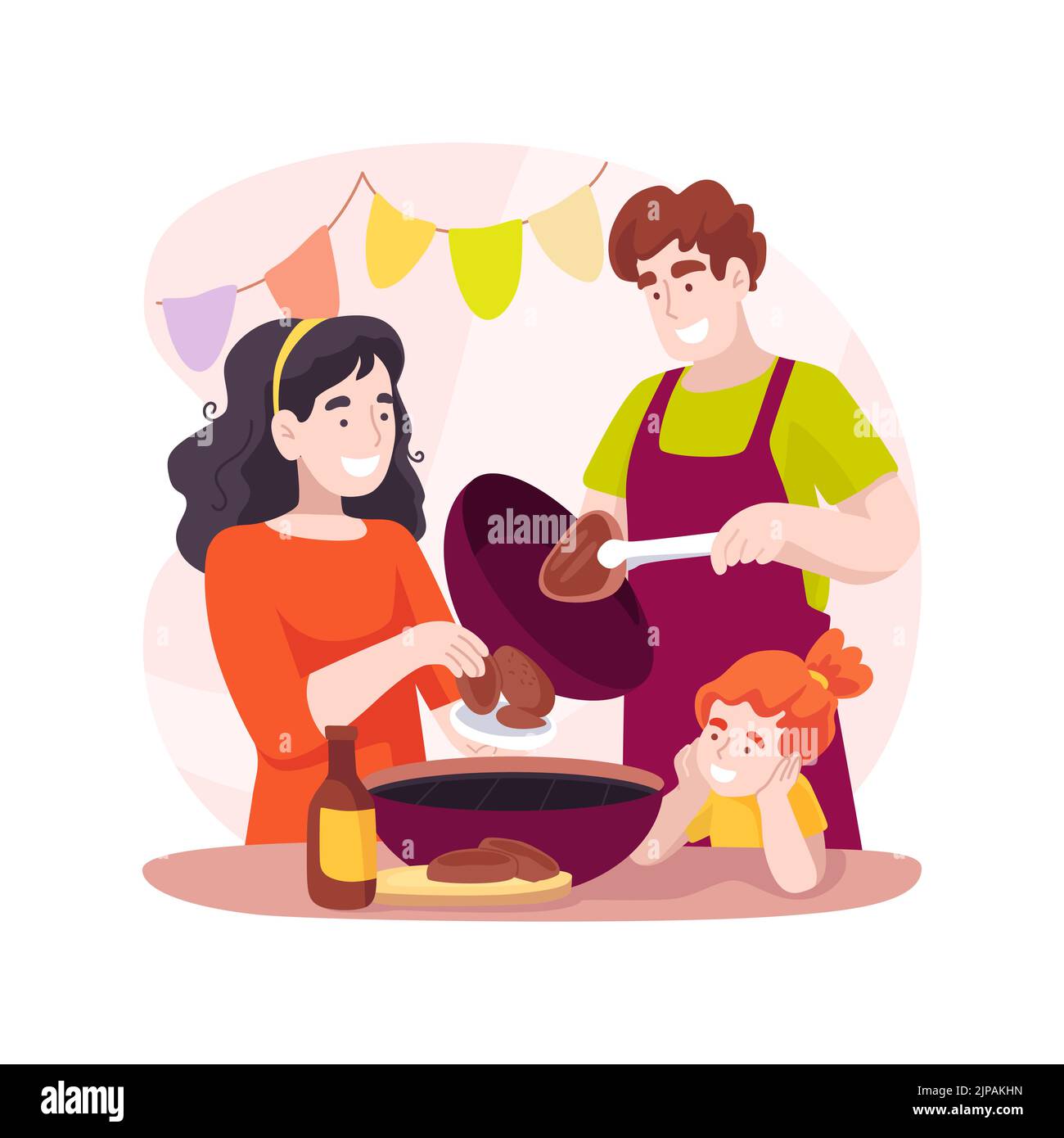 Pulled chicken isolated cartoon vector illustration Stock Vector Image ...