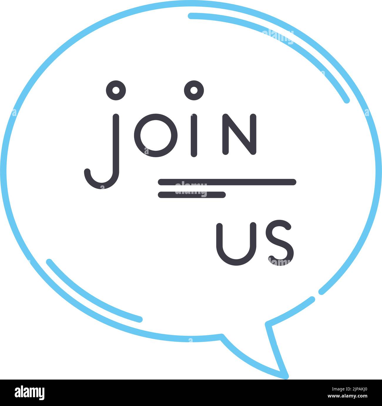 join us line icon, outline symbol, vector illustration, concept sign Stock Vector Image & Art ...