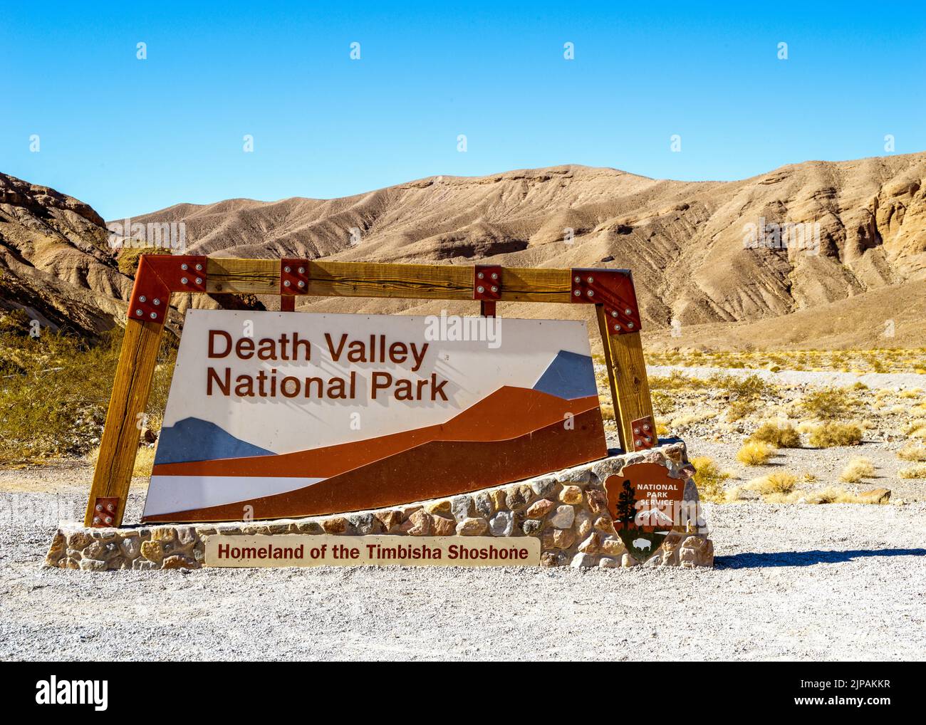 Welcome Sign of the Park, Death Valley National Park, California, North ...