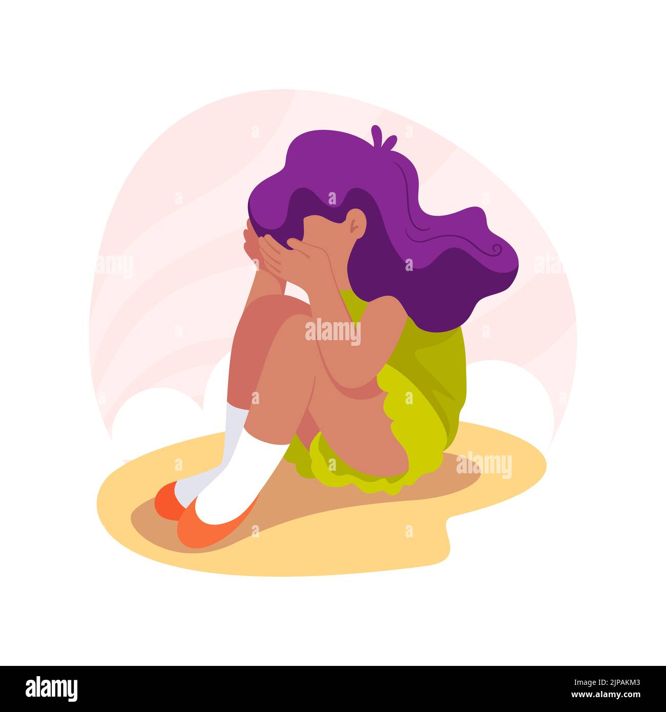 Sadness isolated cartoon vector illustration Stock Vector Image & Art ...