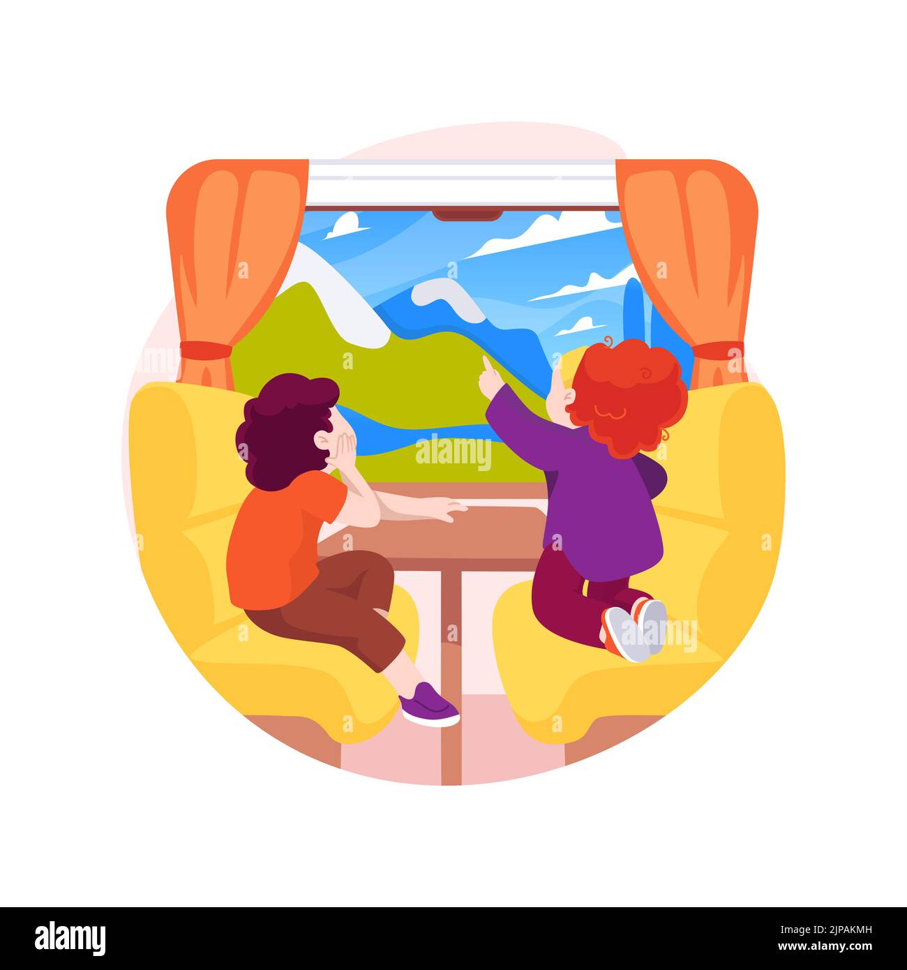 Motorhome ride isolated cartoon vector illustration Stock Vector Image ...