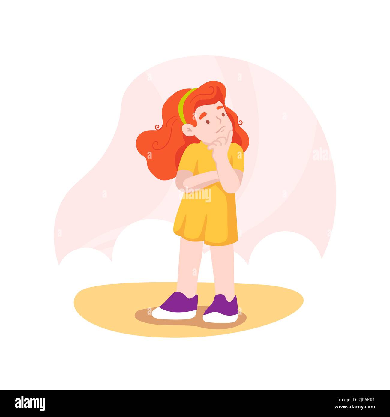Thinking isolated cartoon vector illustration Stock Vector Image & Art ...
