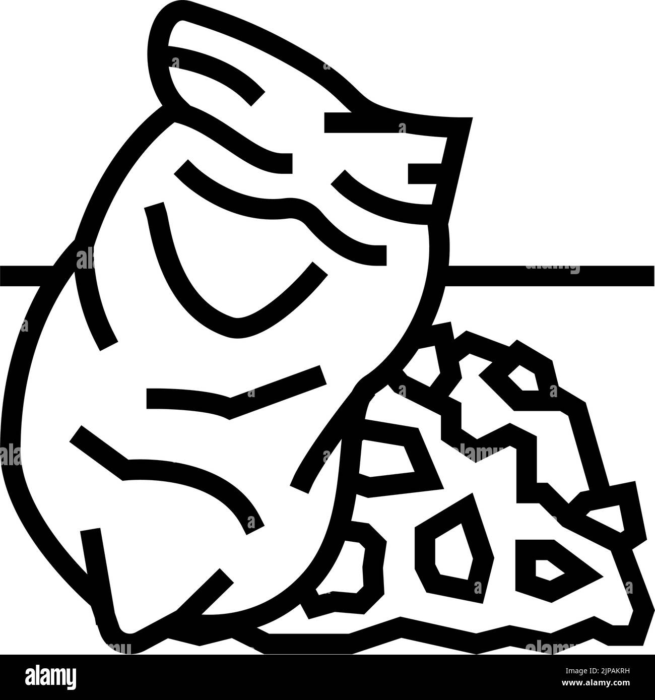 construction debris removal line icon vector illustration Stock Vector ...