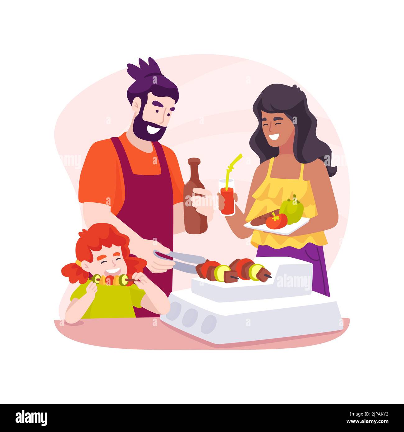 Veggie BBQ isolated cartoon vector illustration Stock Vector Image & Art - Alamy