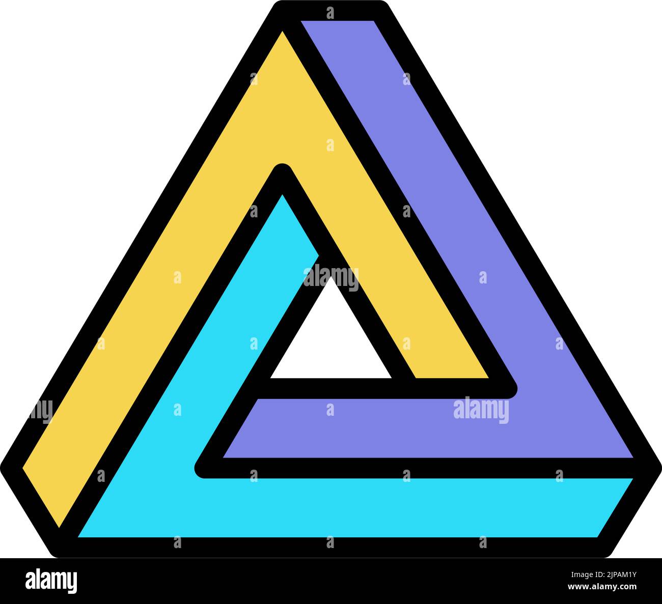 penrose impossible geometric shape color icon vector illustration Stock ...